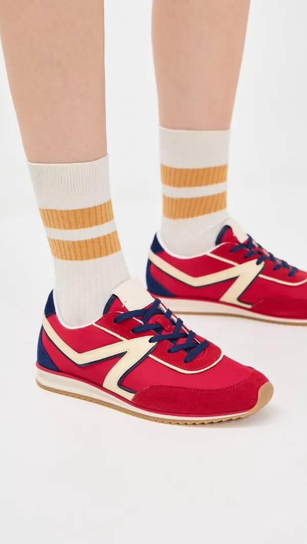 Rag & Bone Retro Trainer Sneakers - Red