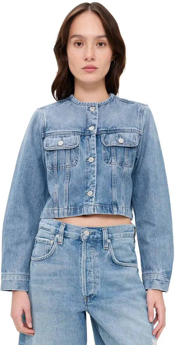 Citizens Of Humanity Devin Collarless Denim Jacket - Cecil