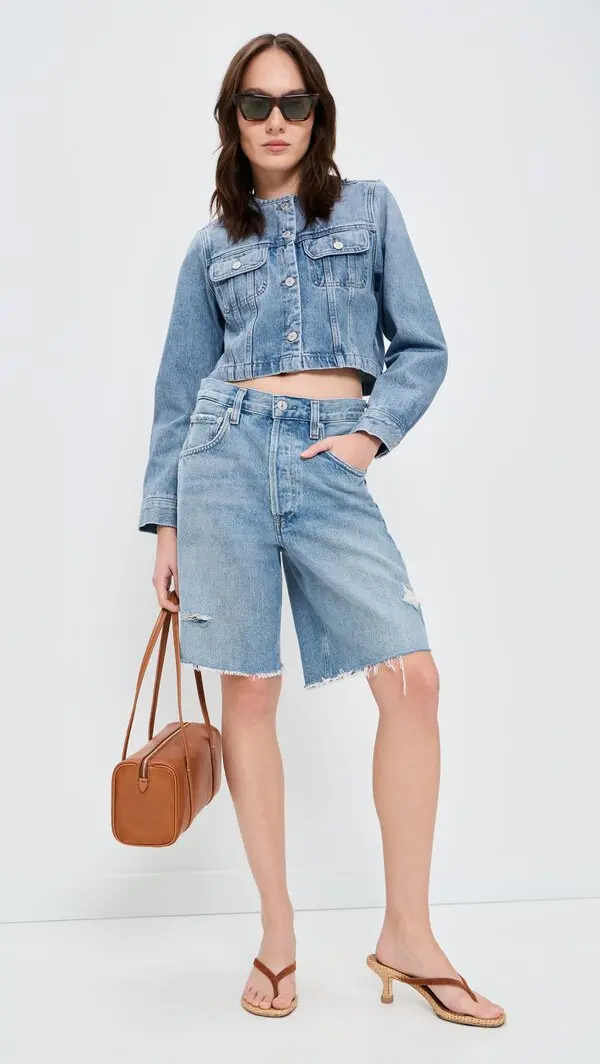 Citizens Of Humanity Devin Collarless Denim Jacket - Cecil