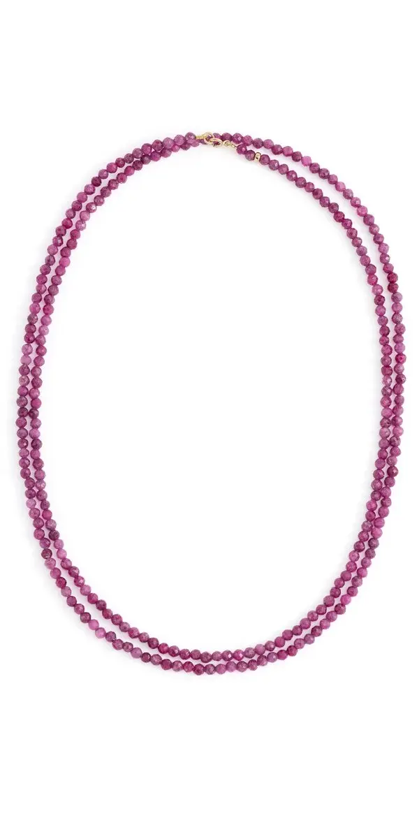 Jia Jia 14k July Ruby Double Long Necklace - Pink