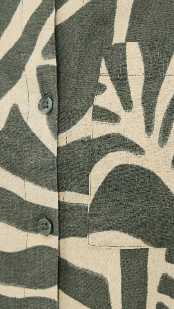 Z Supply Alfie Tova Botanical Print Button-down Shirt