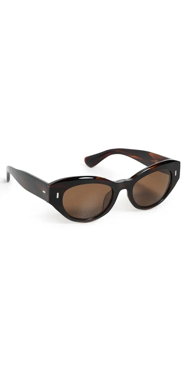 Oliver Spencer Lerrue Cateye Sunglasses - Morado Tortoise/terra