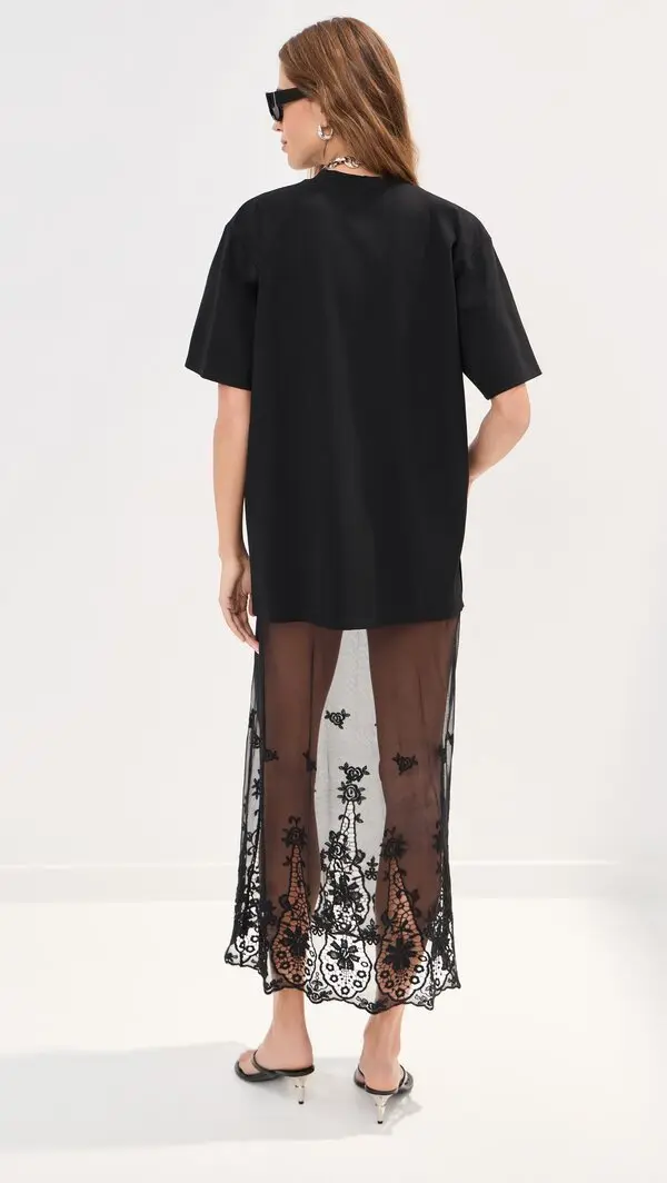 LE BOP Nico Lace Maxi Dress - Black