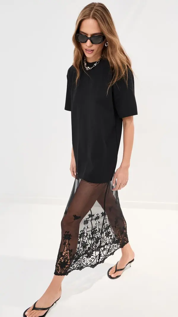 LE BOP Nico Lace Maxi Dress - Black