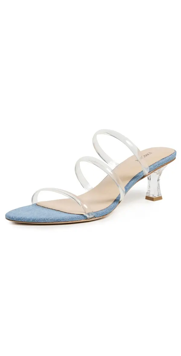 L'Agence Ludovica Sandals - Blue Denim