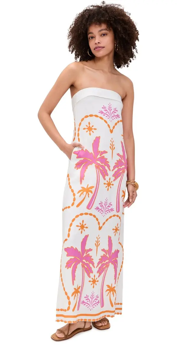 SEVEN WONDERS Saphira Strapless Maxi Dress - Cabanna Pink