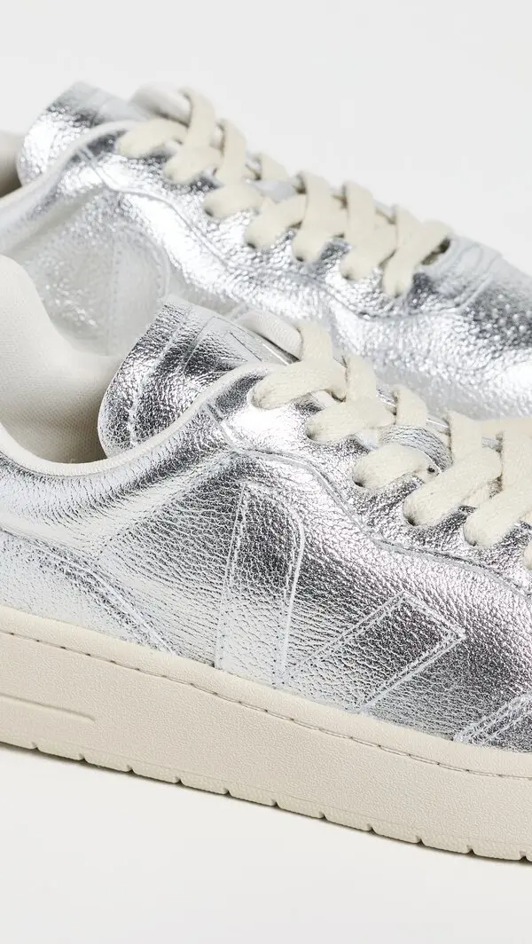 VEJA V-90 Metallic Leather Sneakers