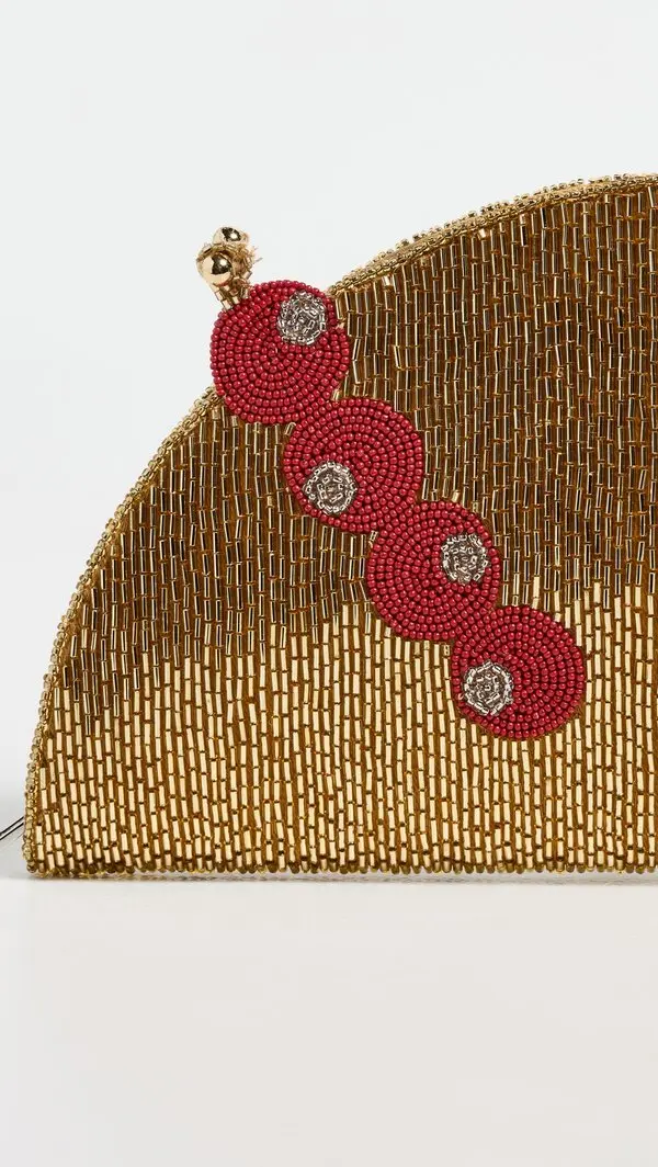 SIMONMILLER Beaded Lune Clutch - Old Fashioned