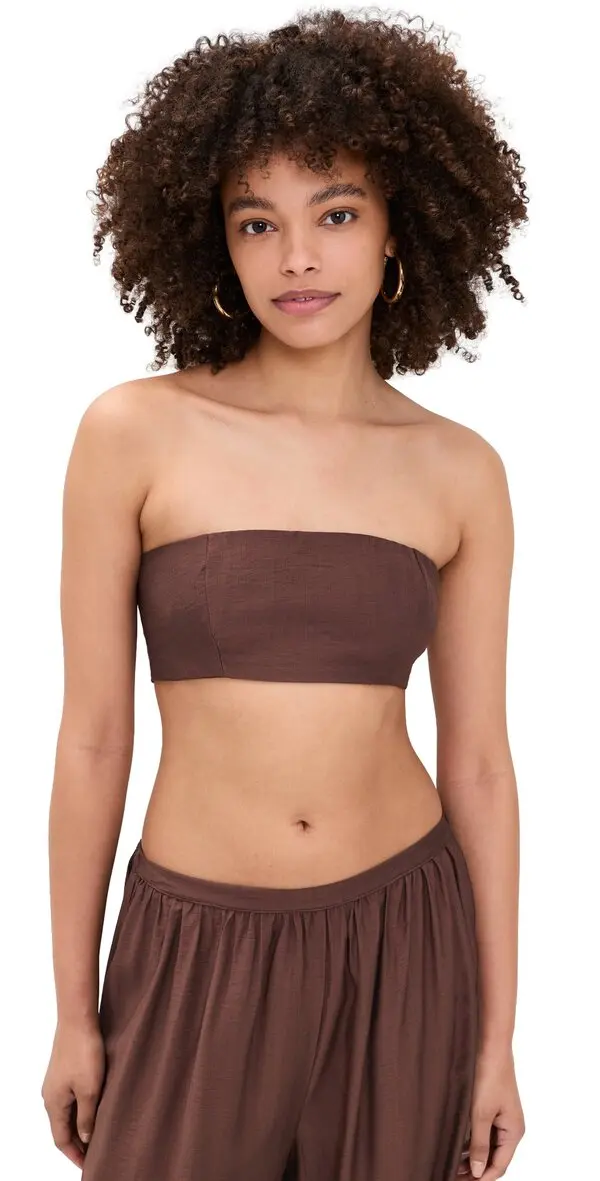 SEVEN WONDERS Klea Strapless Top - Chocolate