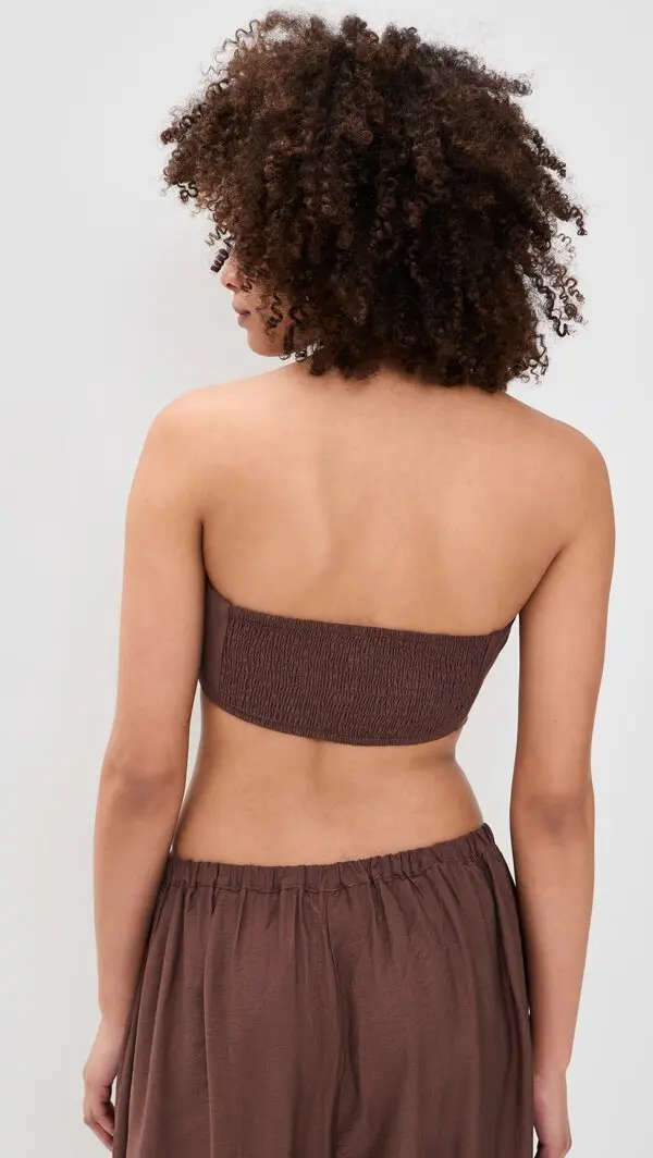 SEVEN WONDERS Klea Strapless Top - Chocolate
