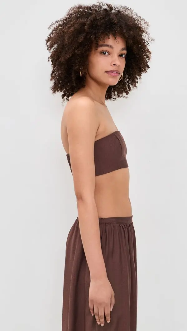 SEVEN WONDERS Klea Strapless Top - Chocolate