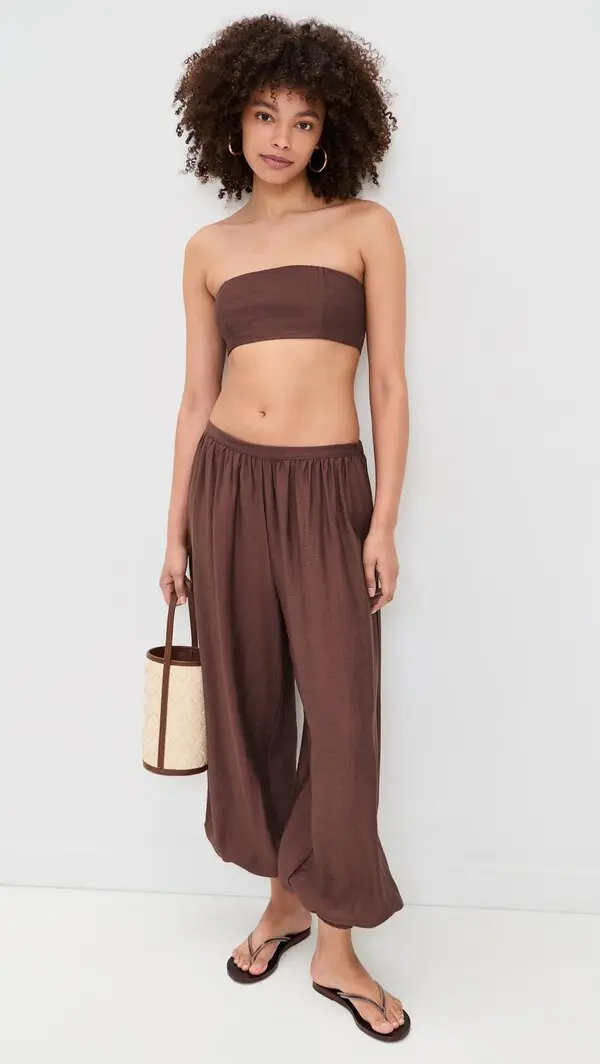 SEVEN WONDERS Klea Strapless Top - Chocolate