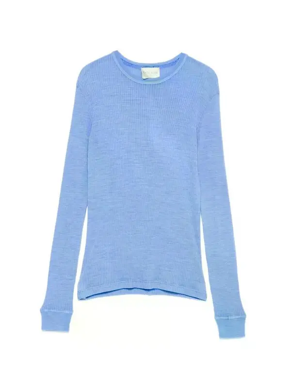 FORTE_FORTE Ribbed Long-sleeve T-shirt - Blue