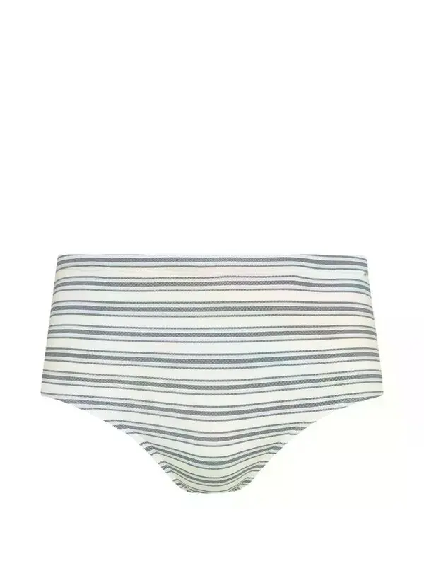 AMIR SLAMA Striped Swimming Trunks - Neutrals
