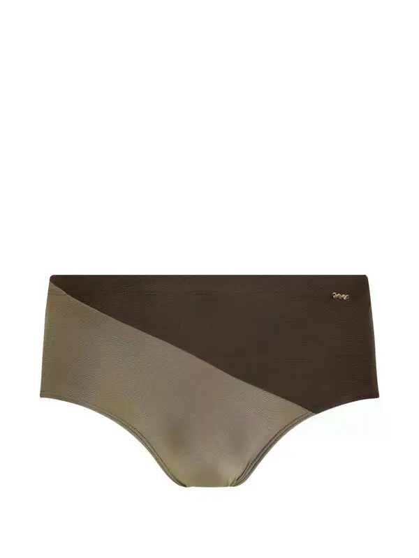 AMIR SLAMA Two-toned Swimming Trunks - Brown