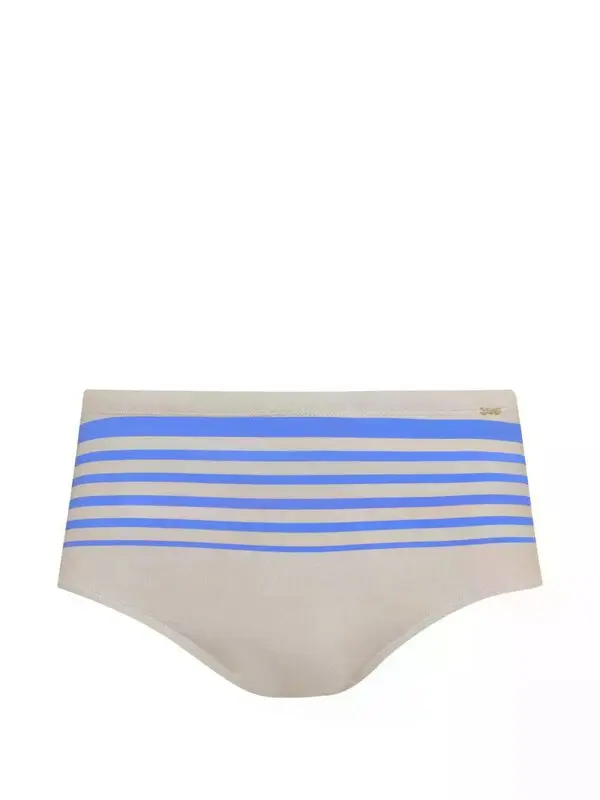 AMIR SLAMA Striped Swimming Trunks - Neutrals