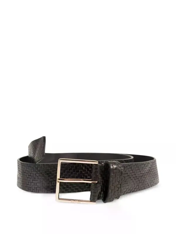 Max Mara Braided Leather Belt - Black