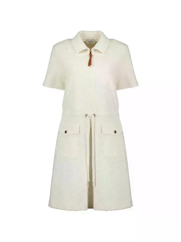 Moncler Zip Fastening Mini Dress - White