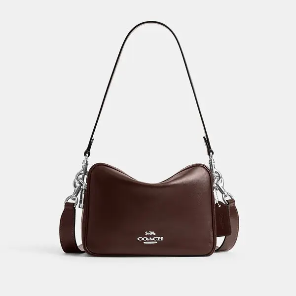 COACH OUTLET Coach Carey Crossbody Bag In Smooth Leather - Silver/maple