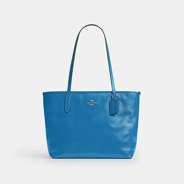 COACH OUTLET City Tote Bag - Silver/blue Jay