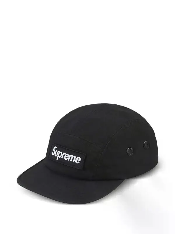 Supreme Logo-patch Camp Cap - Black