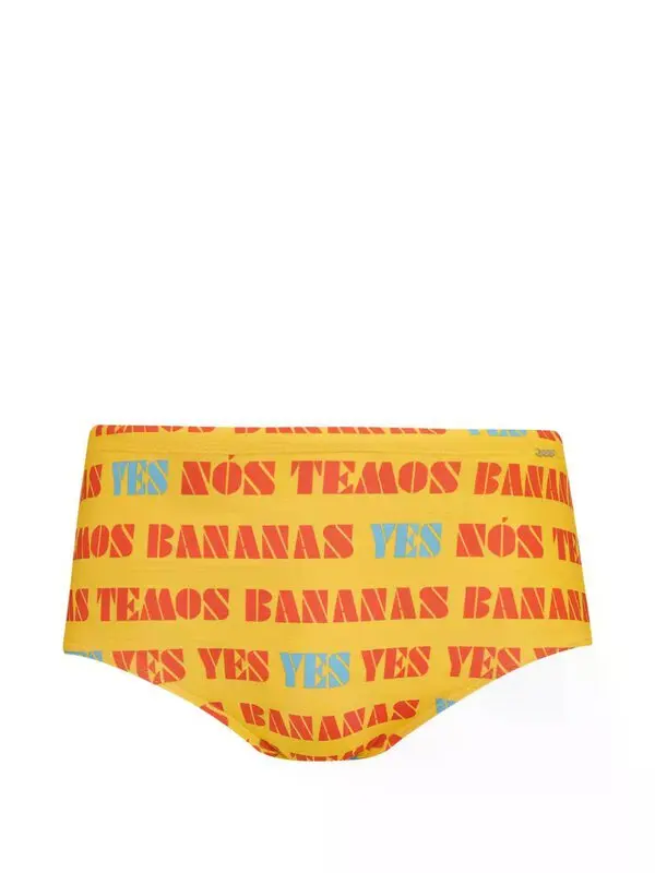 AMIR SLAMA Printed Swimming Trunks - Yellow