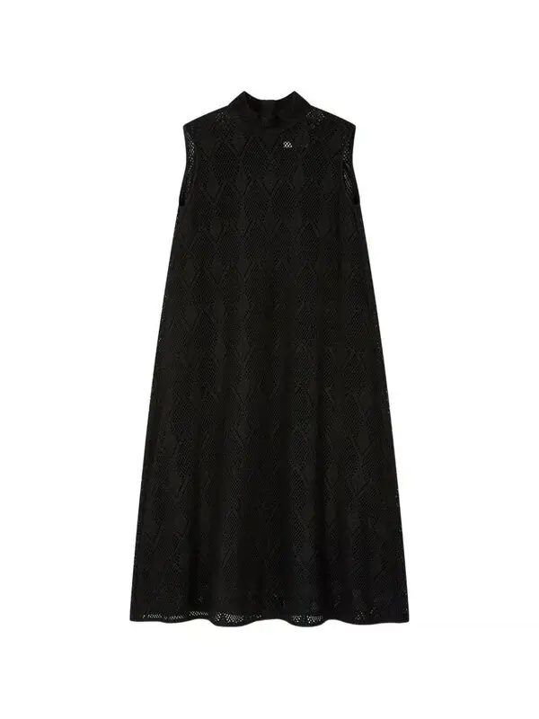 STUDIO TOMBOY Crochet High-neck Dress - Black