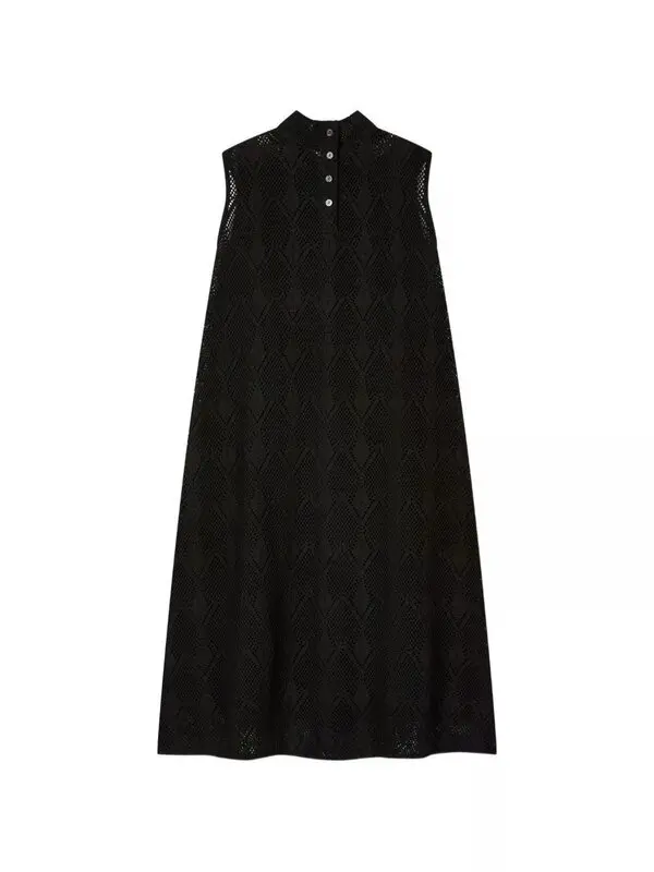 STUDIO TOMBOY Crochet High-neck Dress - Black