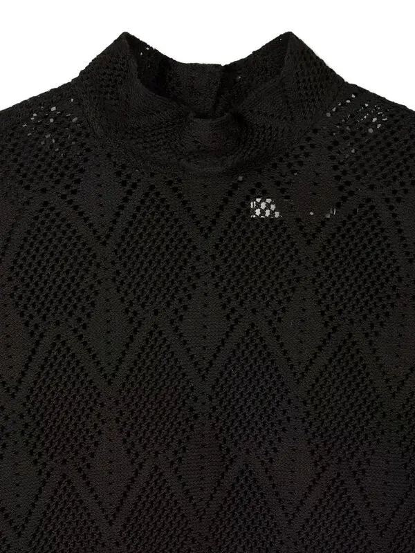 STUDIO TOMBOY Crochet High-neck Dress - Black