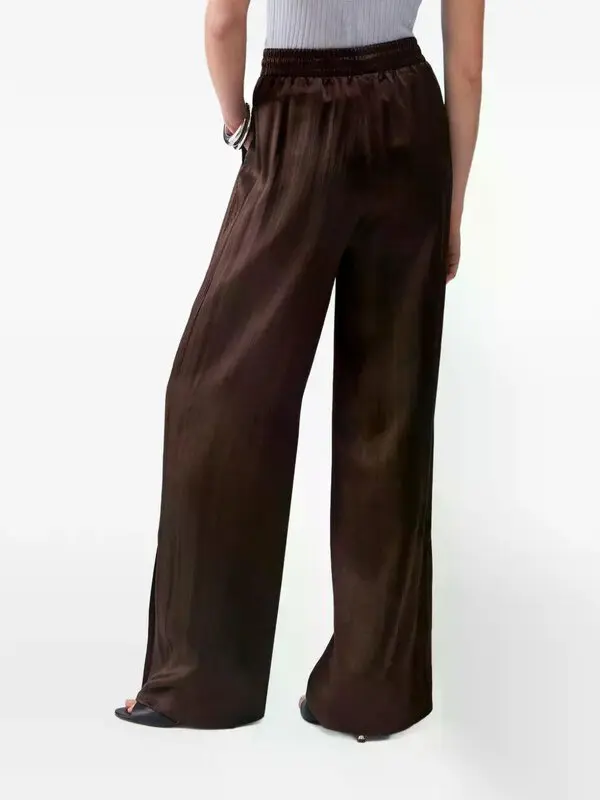 Liu Jo Slit-satin Trousers - Brown