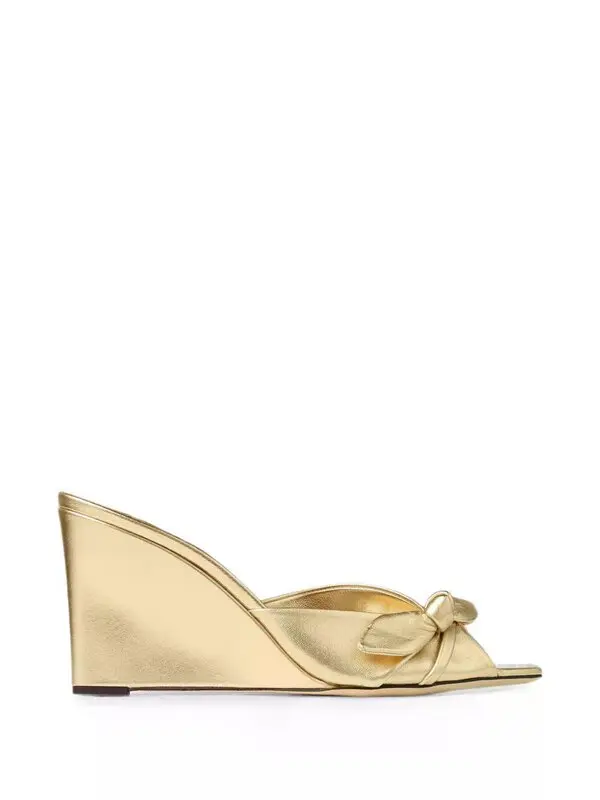 JIMMY CHOO Livi Wedge 85 Sandals - Gold