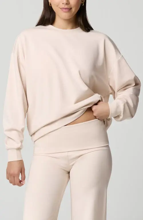 FLORENCE BY MILLS Oversized Sport Sheen Crewneck Sweatshirt - Quartz