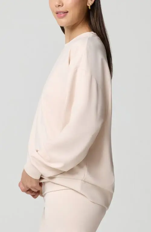 FLORENCE BY MILLS Oversized Sport Sheen Crewneck Sweatshirt - Quartz