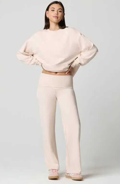 FLORENCE BY MILLS Oversized Sport Sheen Crewneck Sweatshirt - Quartz