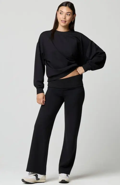 FLORENCE BY MILLS Sport Sheen Foldover Pants - Black