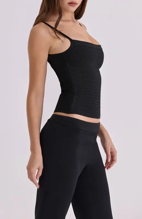 House Of Cb The Body Bandage Top - Black