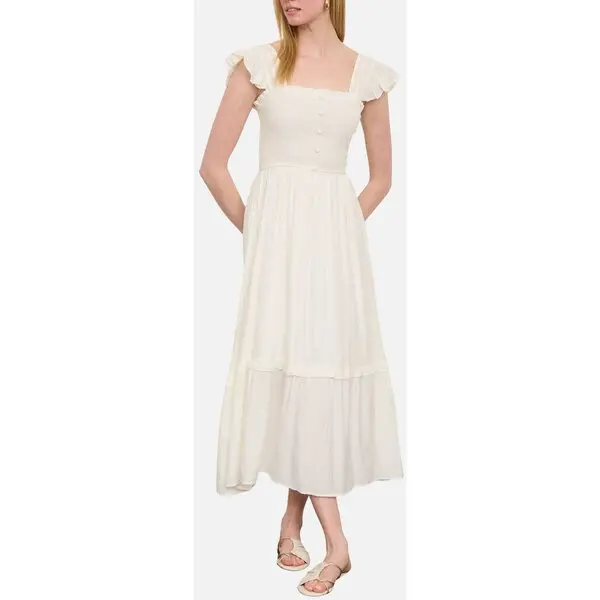 BLU PEPPER Smocked Bodice Tiered Maxi Dress