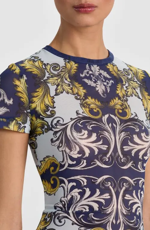 Alice + Olivia Tess Stretch Mesh Crop T-shirt