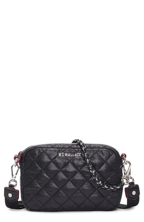 Mz Wallace Mini Crosby Quilted Nylon Crossbody Bag - Black