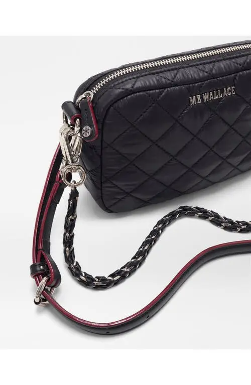 Mz Wallace Mini Crosby Quilted Nylon Crossbody Bag - Black
