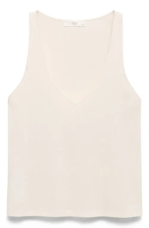 Mango Cotton V-neck Pajama Tank - Yellow
