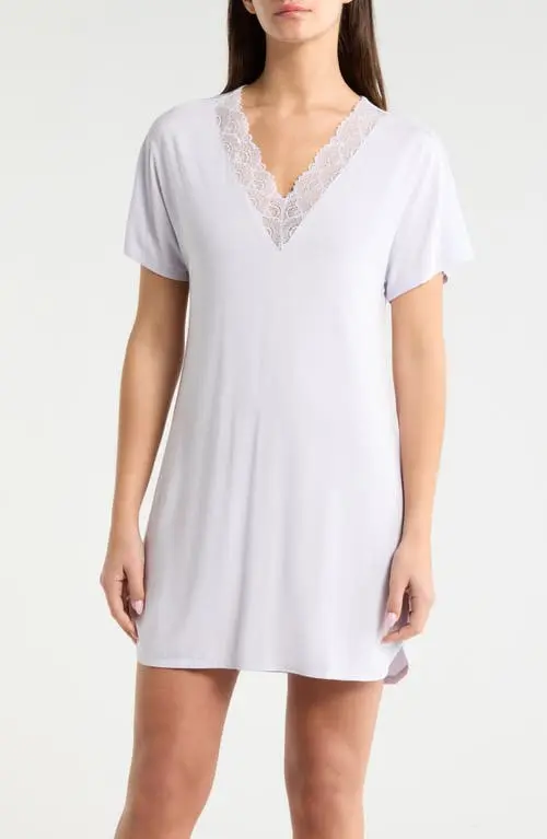 Nordstrom Moonlight Eco Lace Trim Nightshirt - Purple Puff
