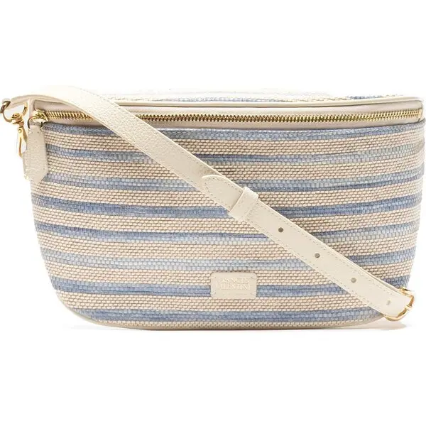 FRANCES VALENTINE Billie Raffia Sling Bag - Blue/multi