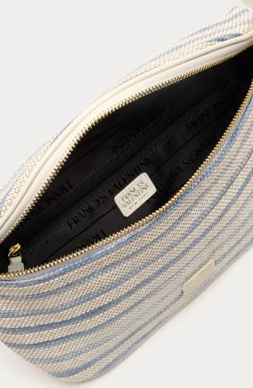 FRANCES VALENTINE Billie Raffia Sling Bag - Blue/multi