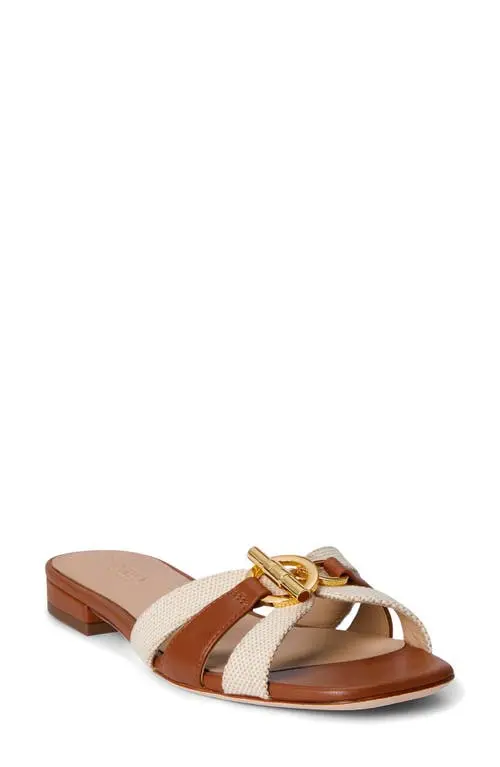 Ralph Lauren Blaike Slide Sandal - Natural/buff/lauren Tan