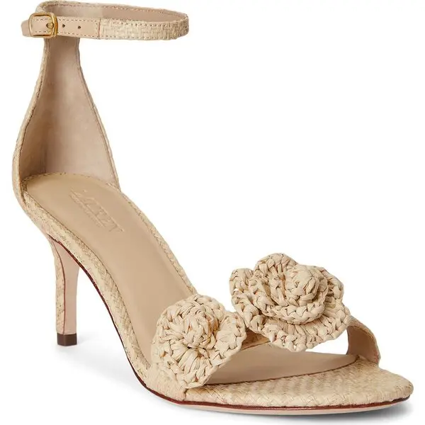 Ralph Lauren Allie Ankle-strap Sandal - Natural
