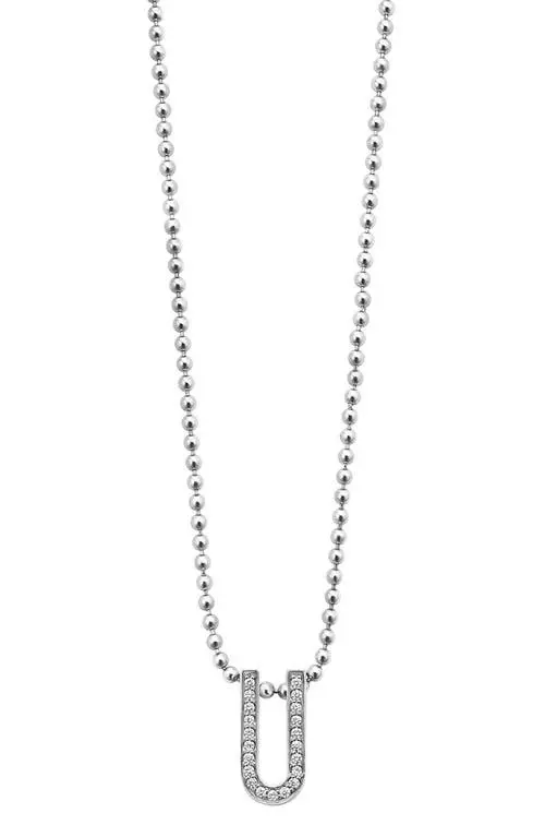 Lagos Caviar Spark Diamond Pendant Necklace & Hoop Earrings Set