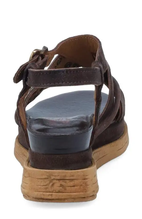 A.S.98 Lowman Platform Sandal - Brown