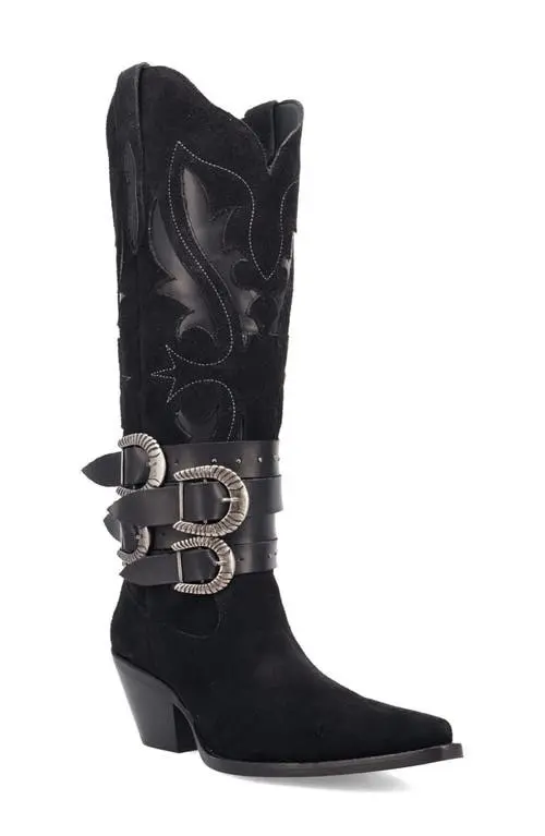 DINGO Buck Wild Knee High Western Boot - Black