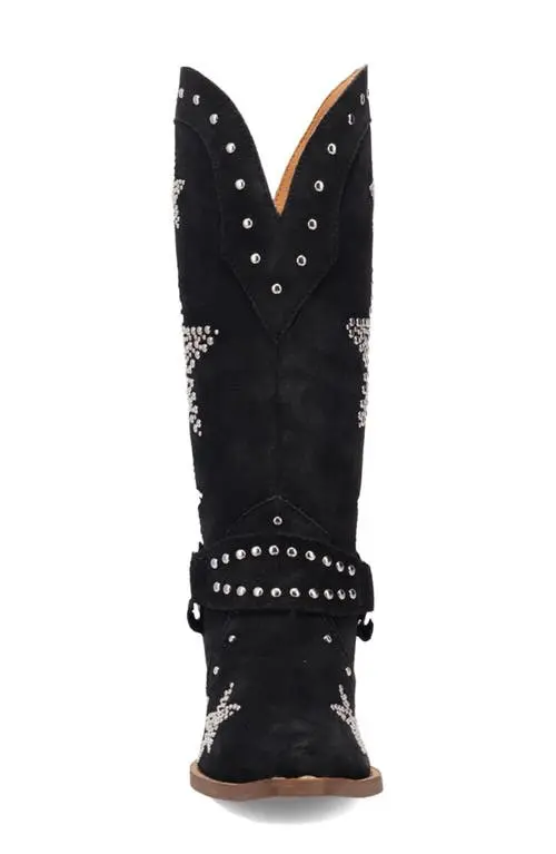 DINGO Lucky Stars Knee High Western Boot - Black